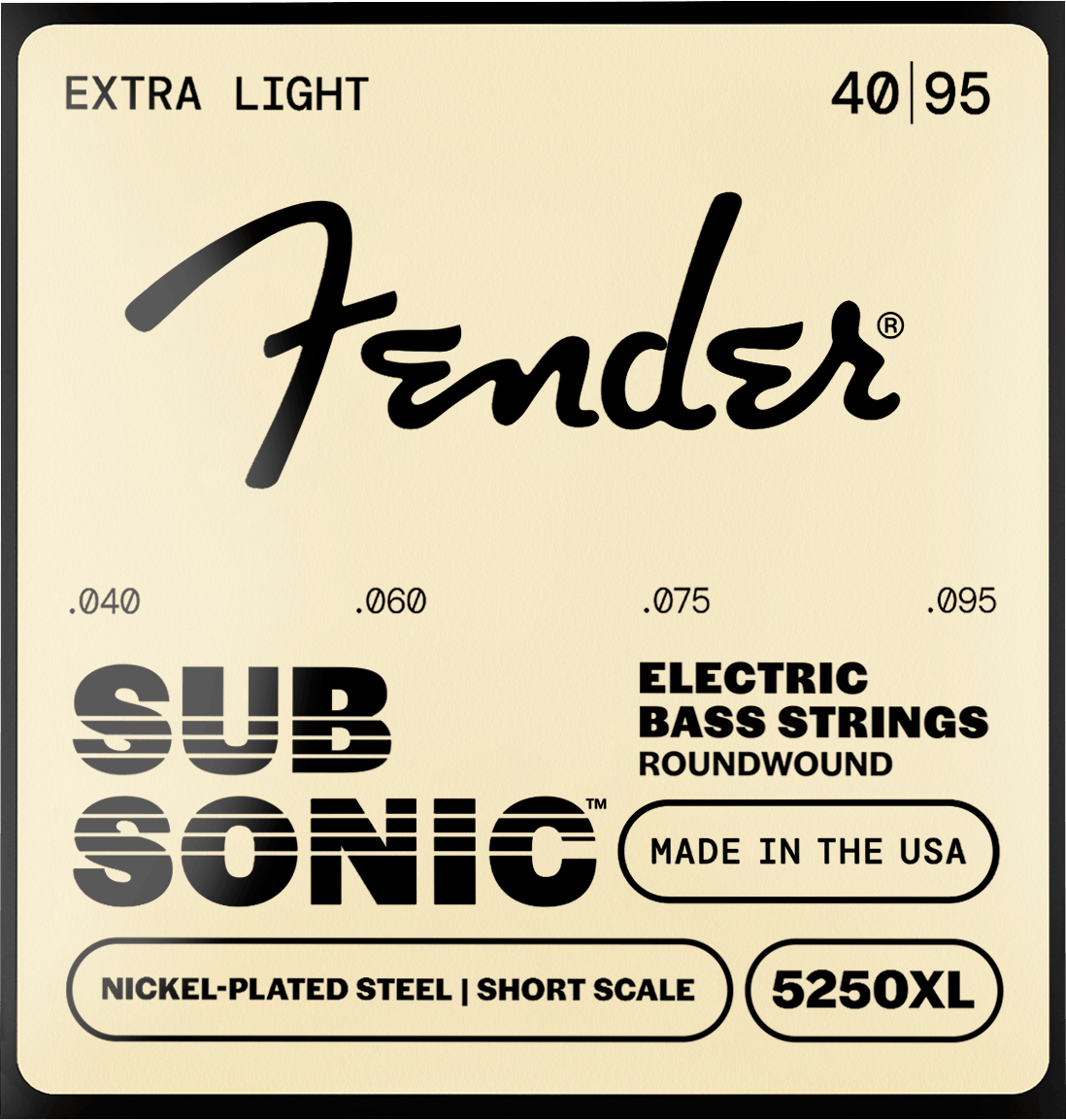 Super 5250's Nickel Plated Bass Strings - Short Scale – Fender